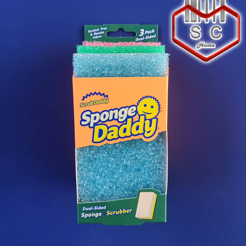 Scrub Mommy Dual Sided Scrubber + Sponge / Daddy Colors FlexTexture ...