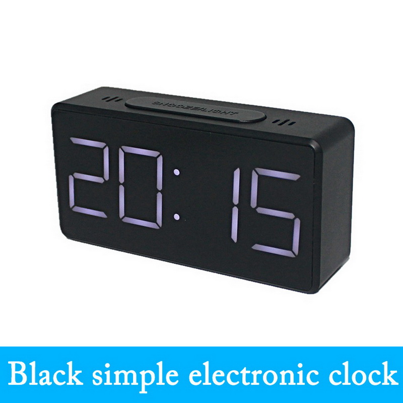 【Discount offer】LED Wooden Alarm Clock Watch Table Voice Control ...