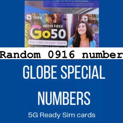 0915 0916 0917 0927 000-999's Random Number Globe Sim Special Vanity ...