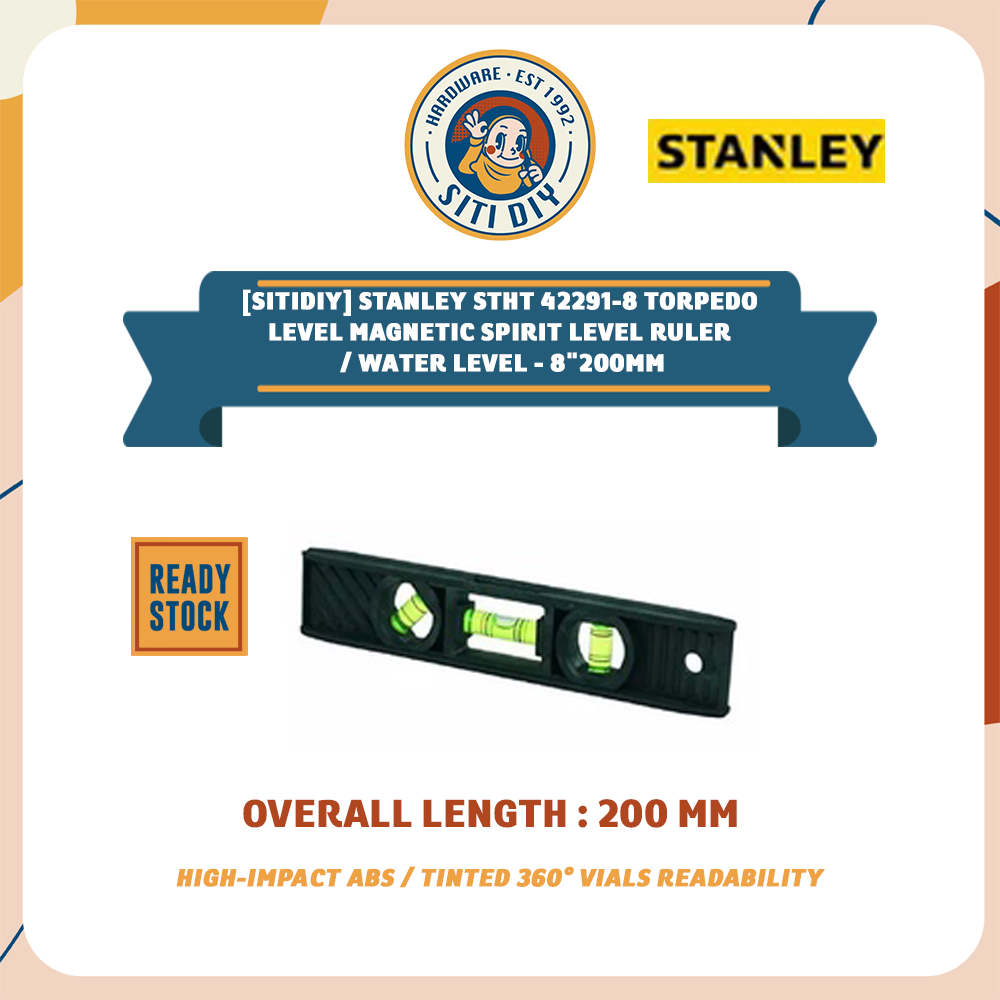 [SitiDIY] STANLEY STHT 42291-8 Level Magnetic Spirit Level Ruler/Water ...