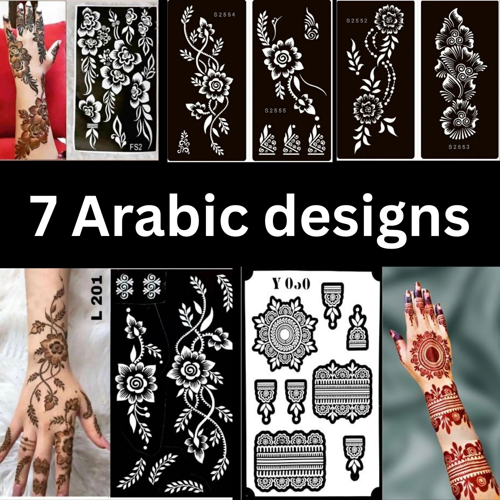 Mehndi sticker Party Look Design | Daraz.pk