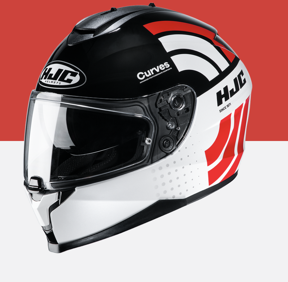 HJC C70 Curves Full Face Helmet Dual Visor (MC1, MC4, MC27) | Lazada PH