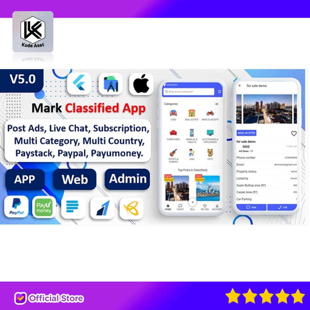 SOURCE CODE APLIKASI MARK CLASSIFIED APP | CLASSIFIED APP | MULTI ...