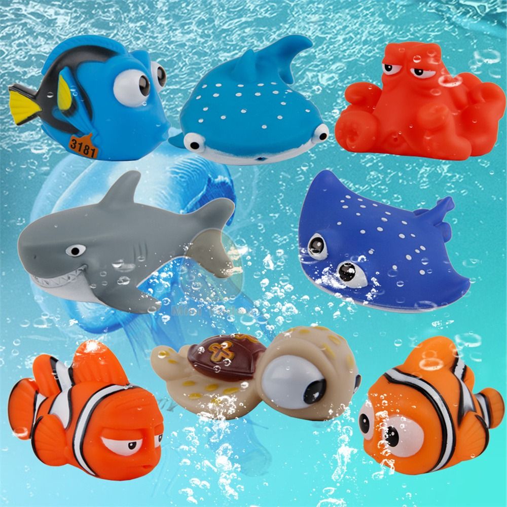Children Cute Nemo Float Spray Water Dory Marine Animal Bath Squeeze ...