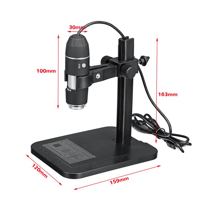 1600X 8LED USB Digital Adjustable Microscope Handheld Electron ...