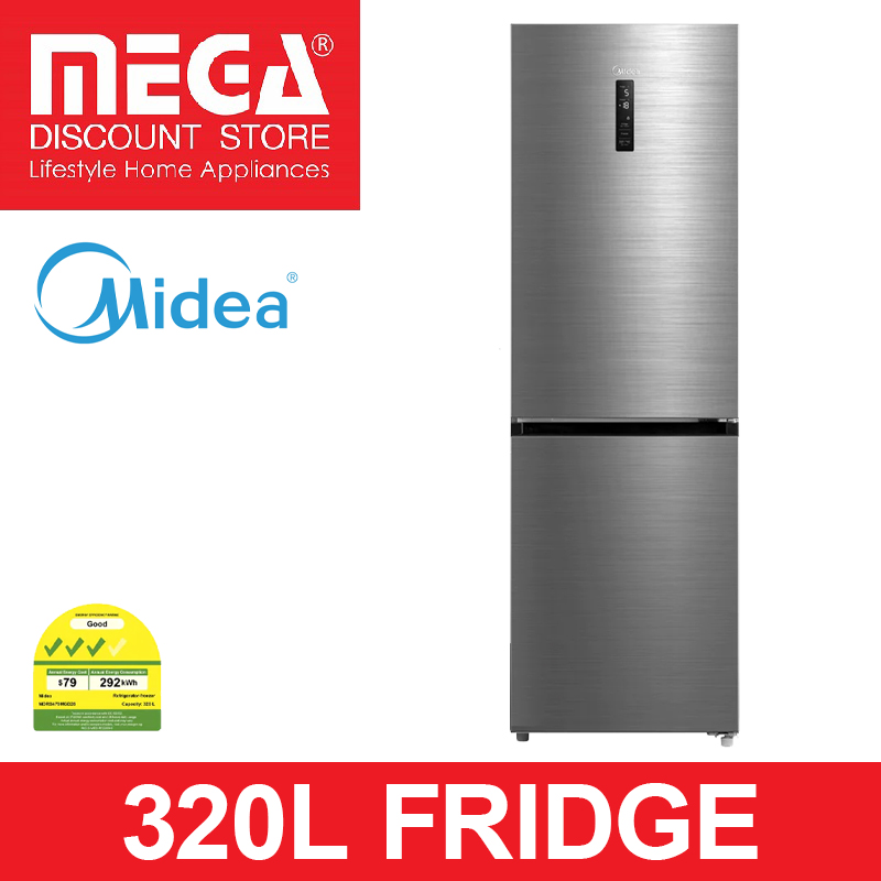 MIDEA MDRB470MGD28 320L 2-DOOR FRIDGE (3 TICKS) | Lazada Singapore