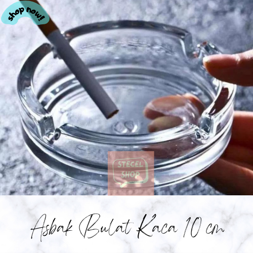 Asbak Rokok Kotak Kaca / Asbak kaca Bulat Kaca 10 cm | Lazada Indonesia