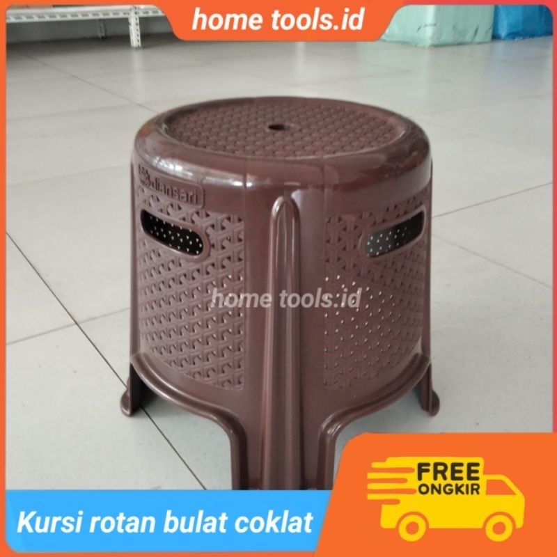kursi rotan plastik bulat/kursi dingklik | Lazada Indonesia
