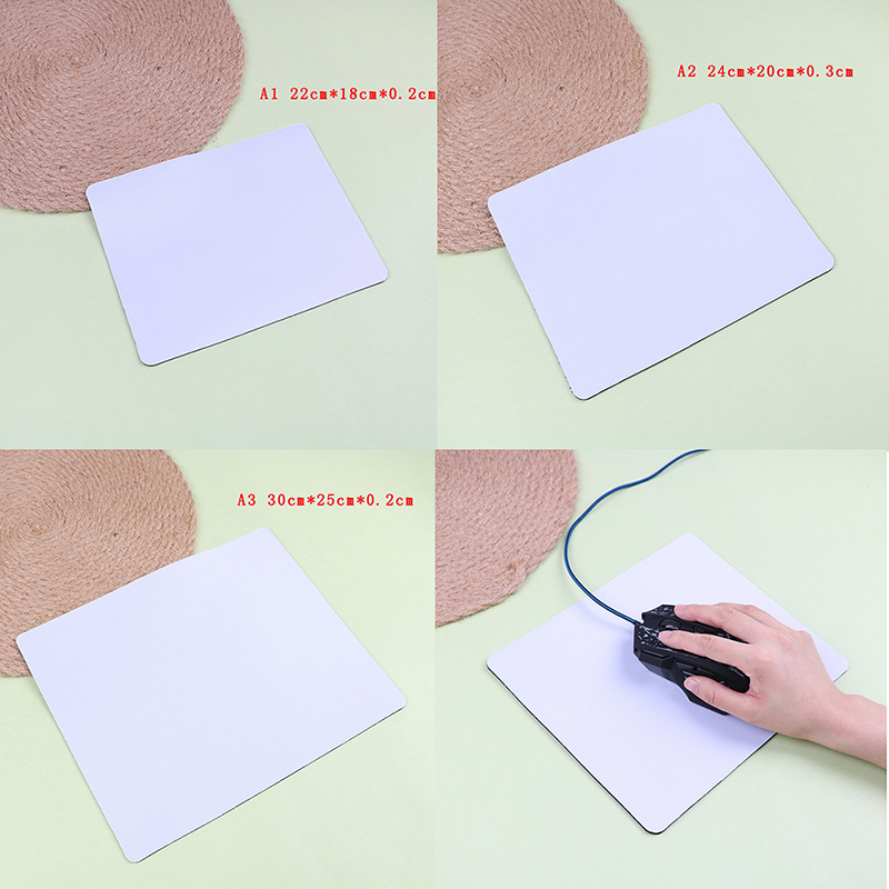 【New Arrivals】White Mouse Pad Diy Personalized Gamer Gaming Rectangle ...