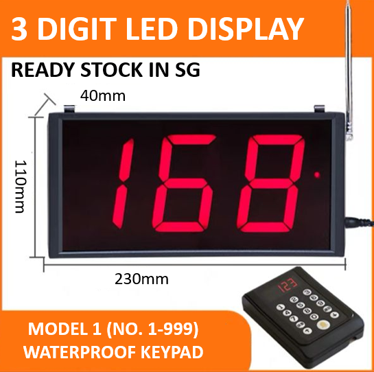 Wireless Numbering Queue Food Drink Pick Up Collect Number Call System Device Display Keypad ...