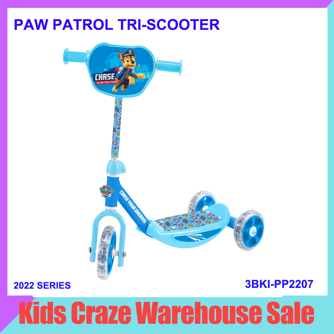 Paw Patrol Tri-Scooter for Kids aged 3 to 9 years old (2022 Series ...