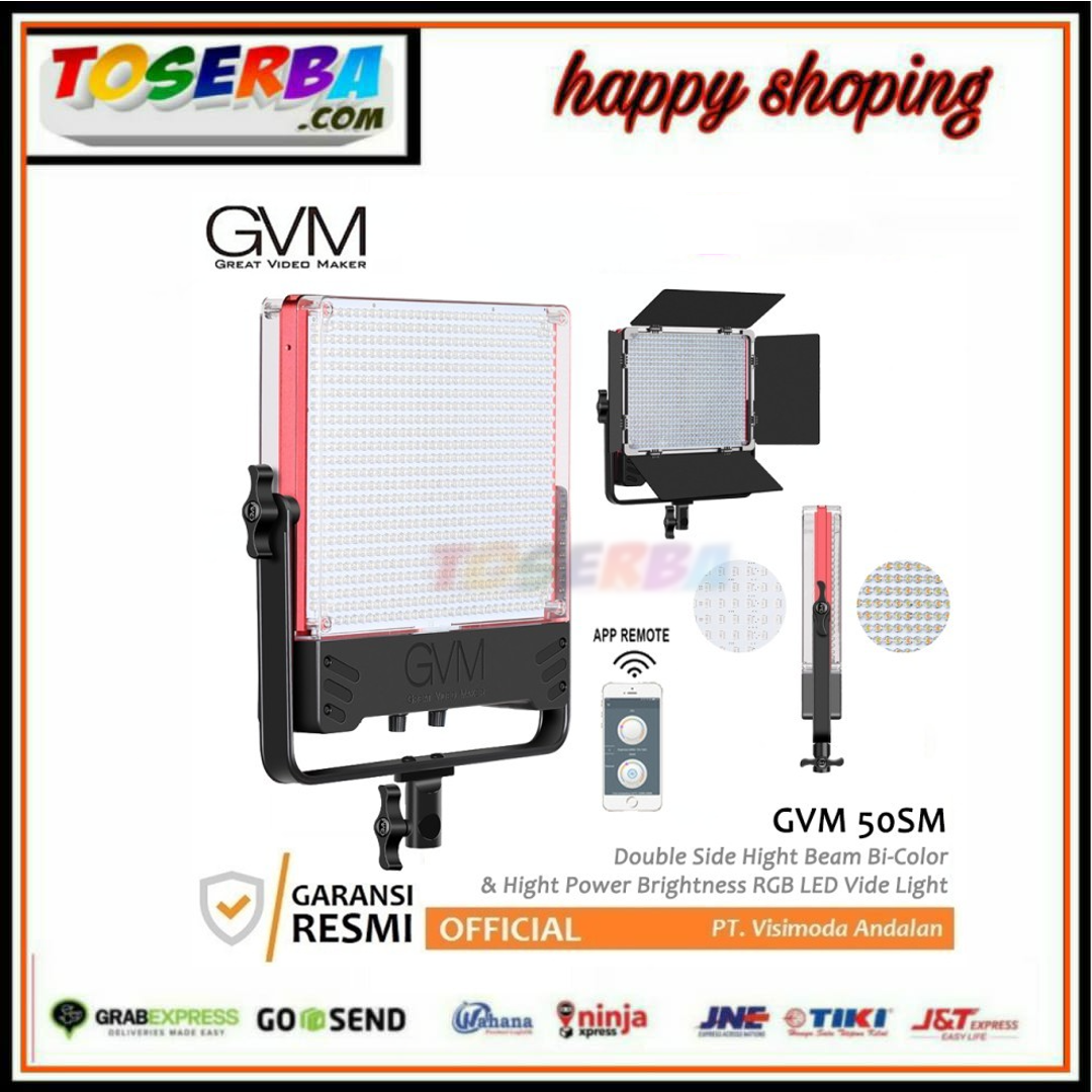 GVM 50SM Double-sided RGB Hight Beam Bi-Color LED Video Light | Lazada Indonesia