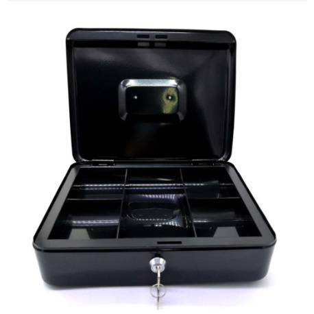 New Metal Cash box Drawer Cashier Safety box Lock Big Size Secure you ...