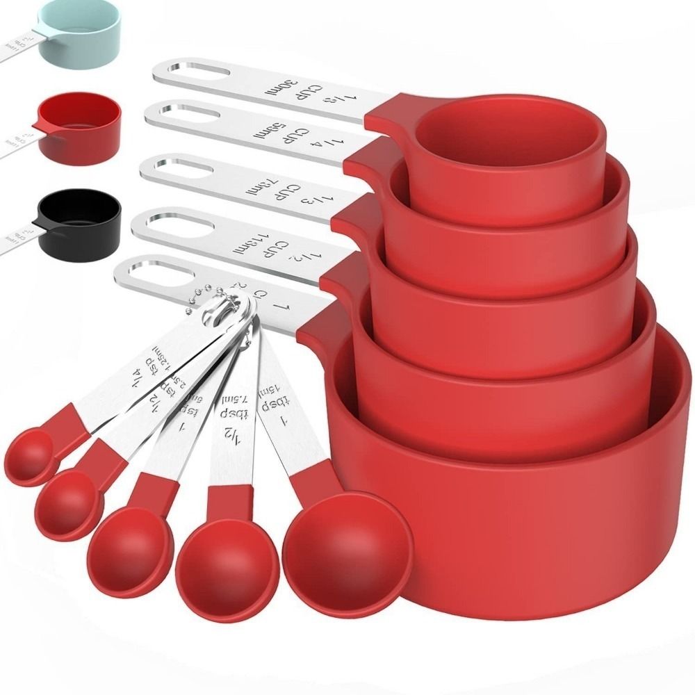 10PCS Measuring Tool Plastic Measuring Spoons Set Stackable Graduated ...