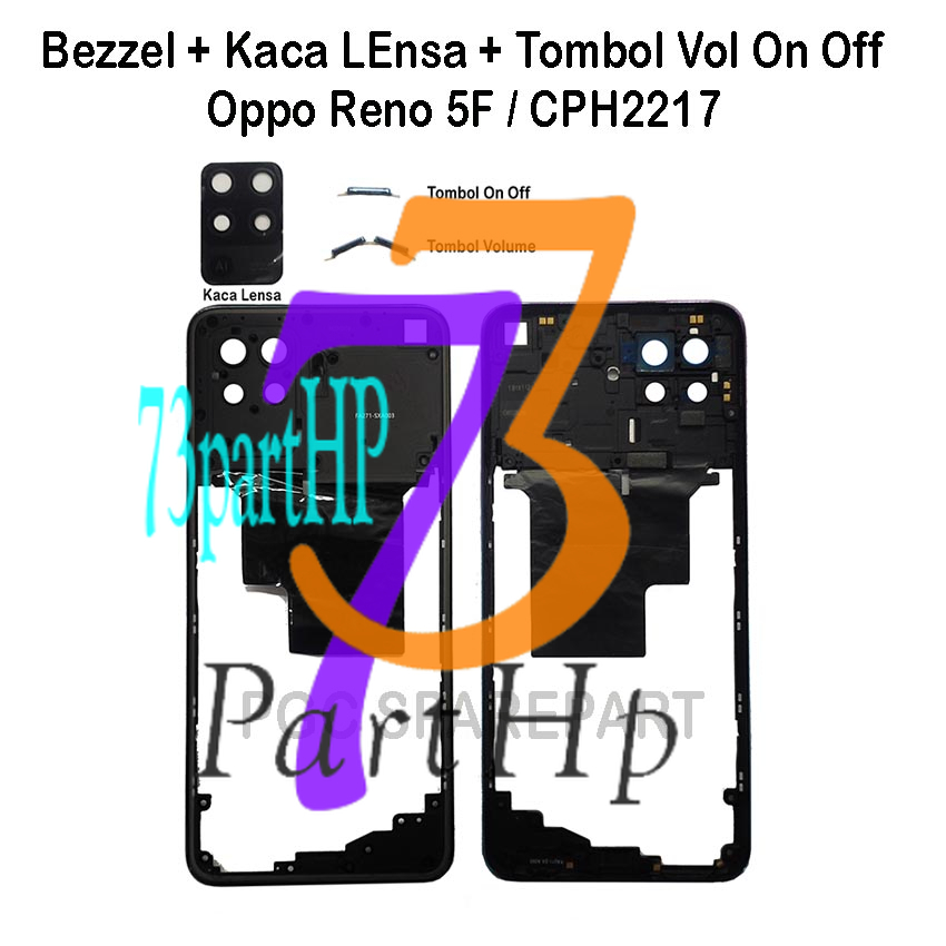 Original Bezzel Lis Tulang Samping + Frame Kaca Kamera + Tombol Volume ...
