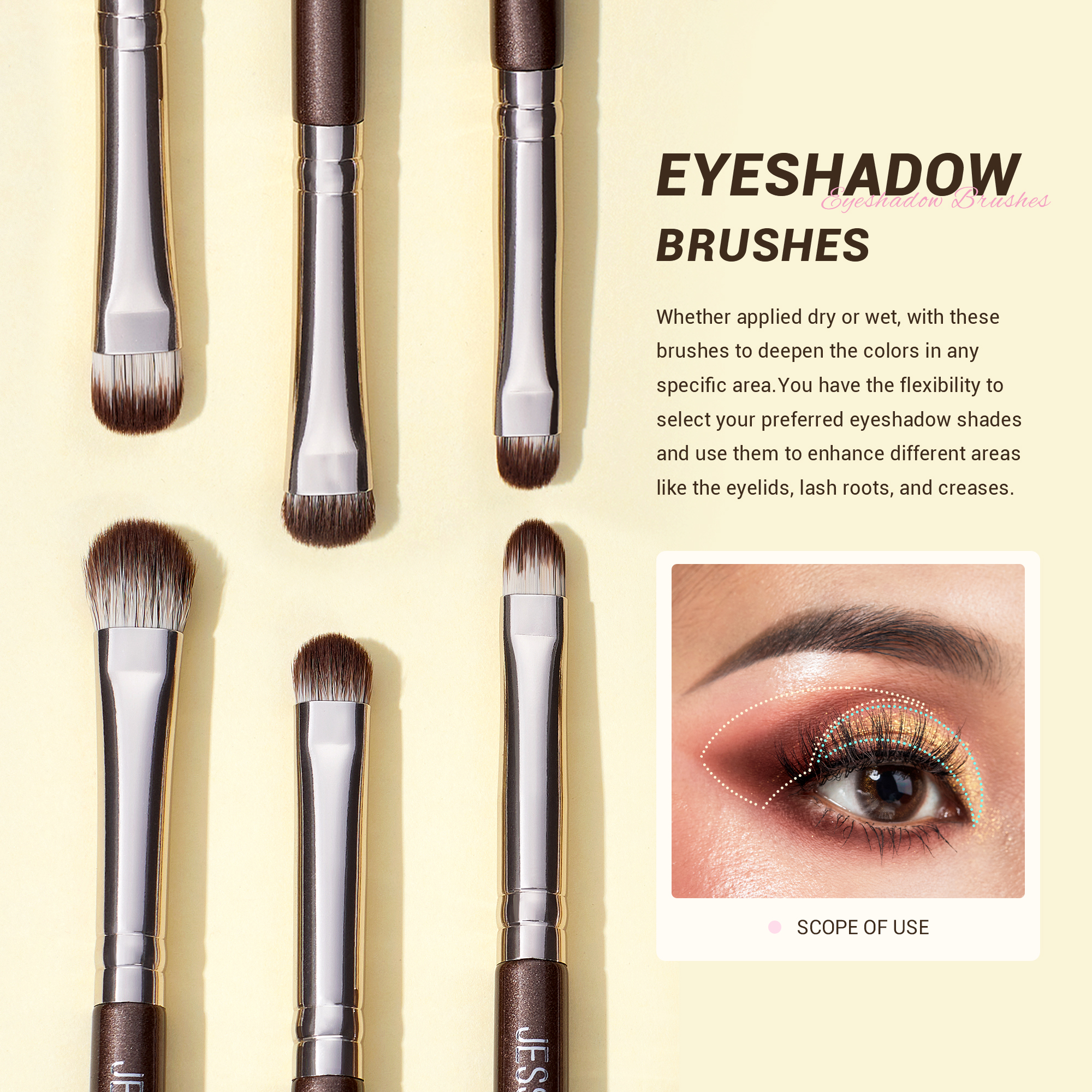 Jessup Eye Makeup Brushes Set Professional 15pcs Eyeshadow Brushes ...