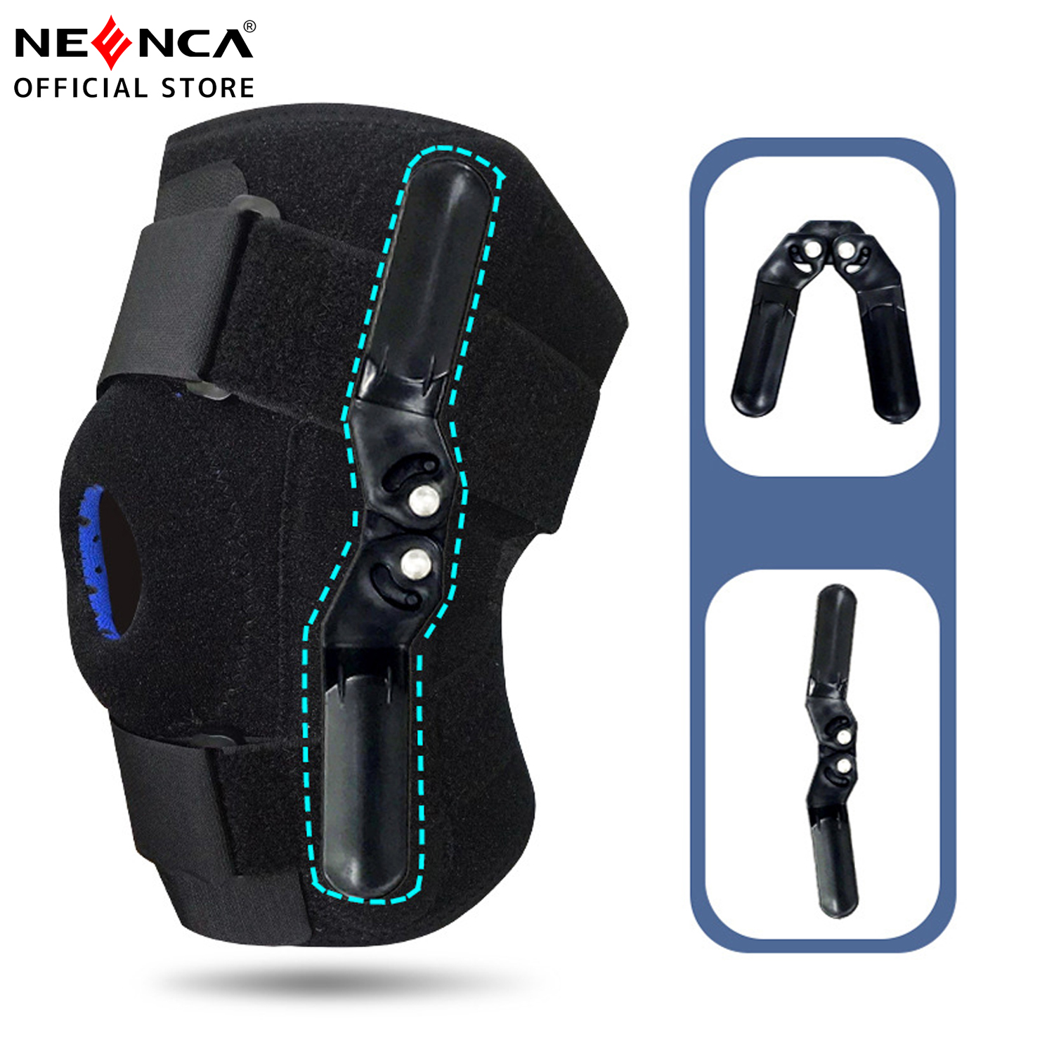 NEENCA Adjustable Hinged Knee Brace, with Dual Side Hinges ...