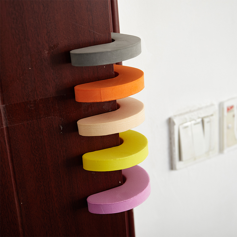5Pcs Safety Finger Safe Soft Foam Door Stopper Locks For Children ...