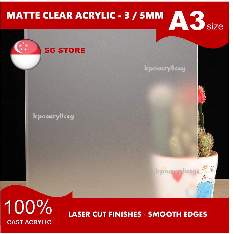 [Ready Stock] A3 Size - Matte Clear Acrylic Sheet - Plexiglass - 3 ...