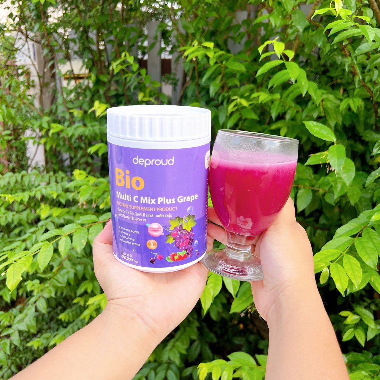 1 กระปุก Deproud Bio Multi C Mix ดีพราวด์วิตามินซีสด 3 สูตรส้มพีชองุ่น ...