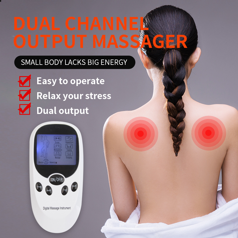 【EcoDealsq】USB Charge Electric Dual Channel Electric TENS Therapy ...