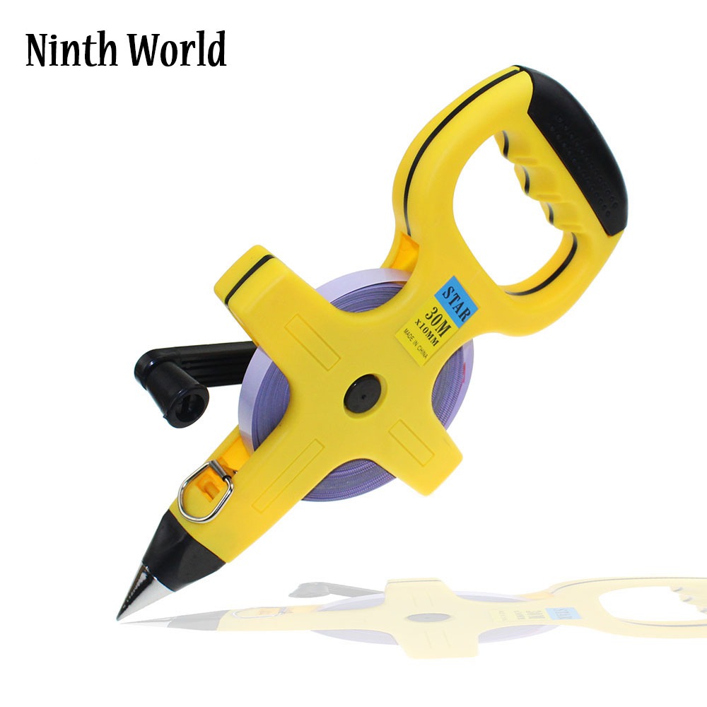 30M 50M 100M Retractable Metric Tape Open Reel Long Steel Tape Measure ...