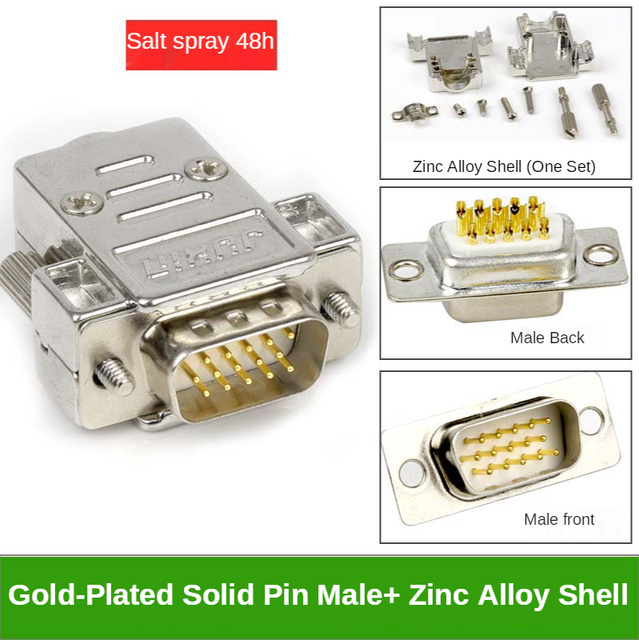 【Essential Good Item】Mini Vga Welding Connector Db15 Male Plug / Female ...