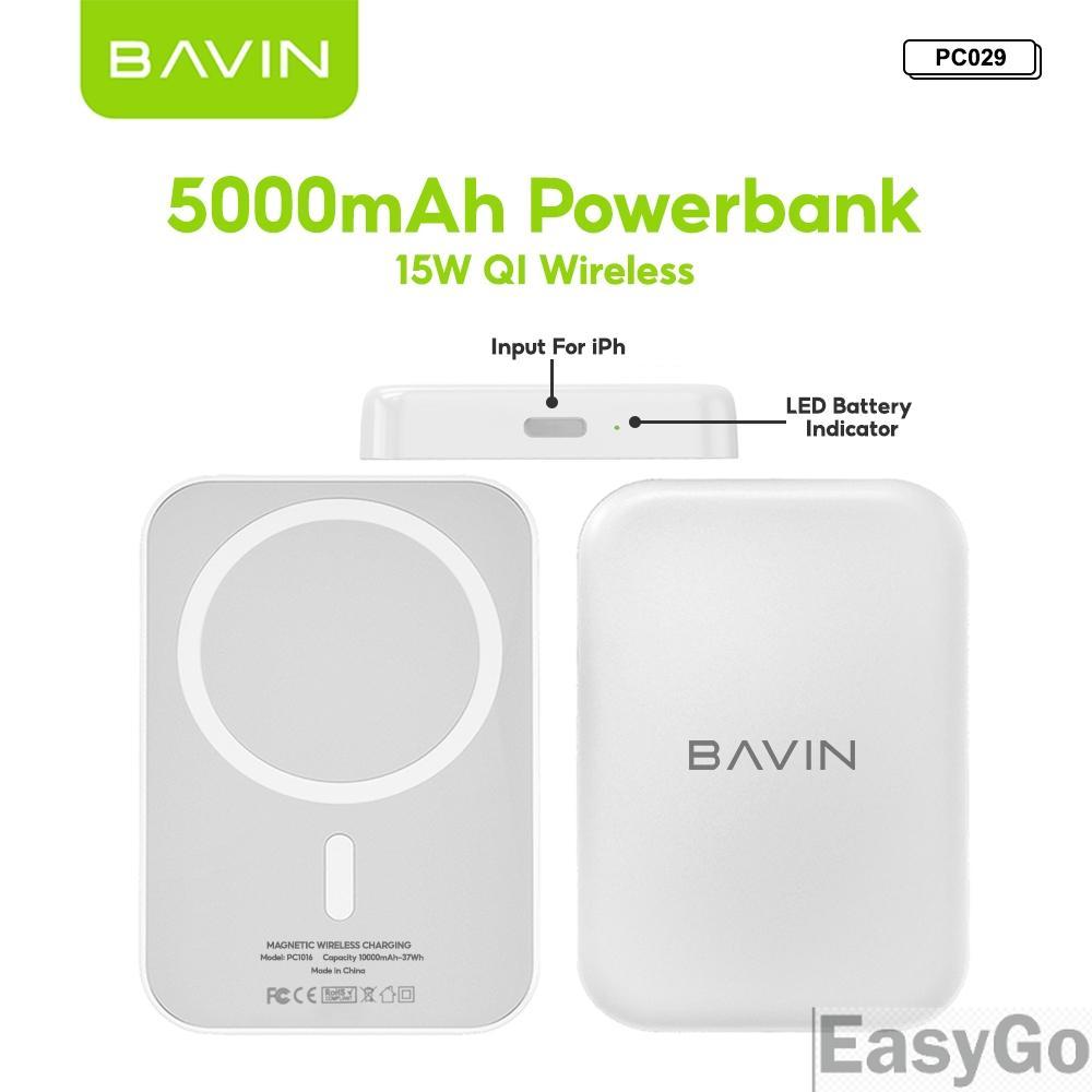 BAVIN PC029 5000mah / PC1016 10000mah Wireless Magnetic Fast Charging Powerbank Strong Magnet ...