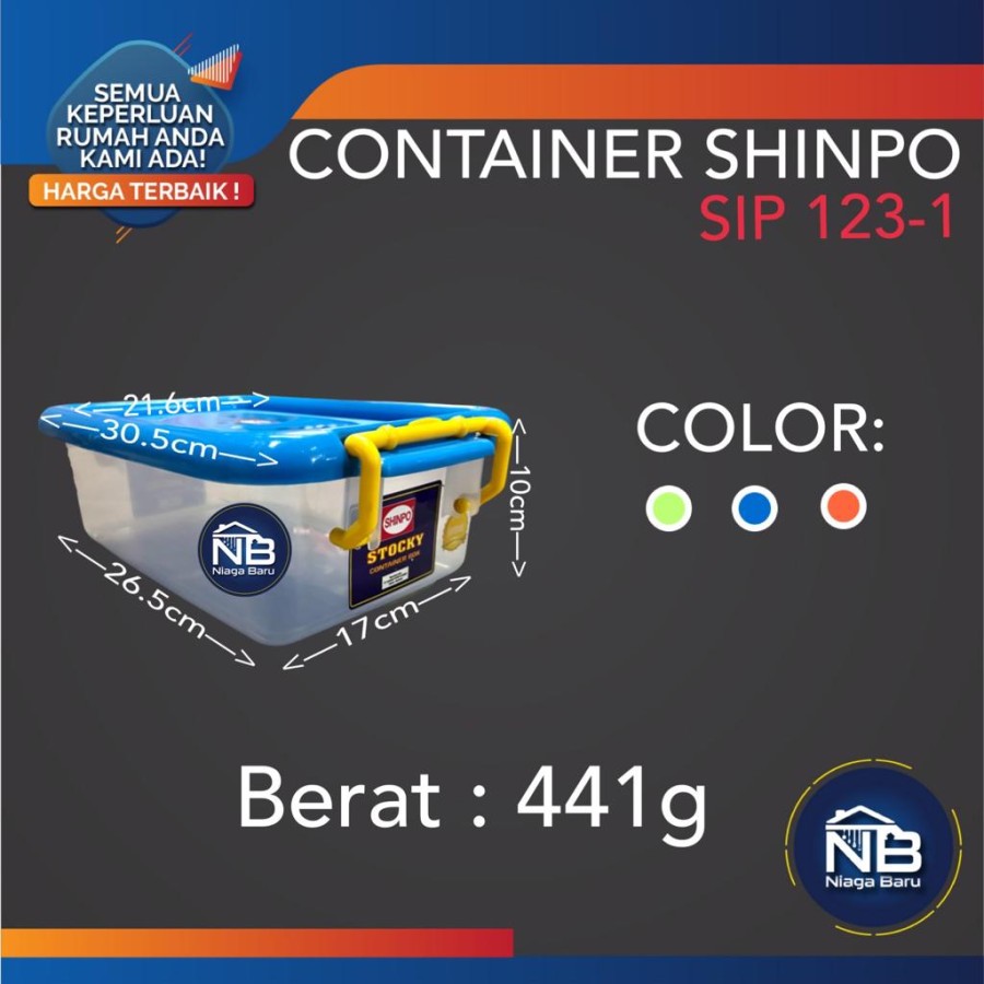 CONTAINER BOX SHINPO CB 5 LITER STOCKY SIP 123-1 | Lazada Indonesia