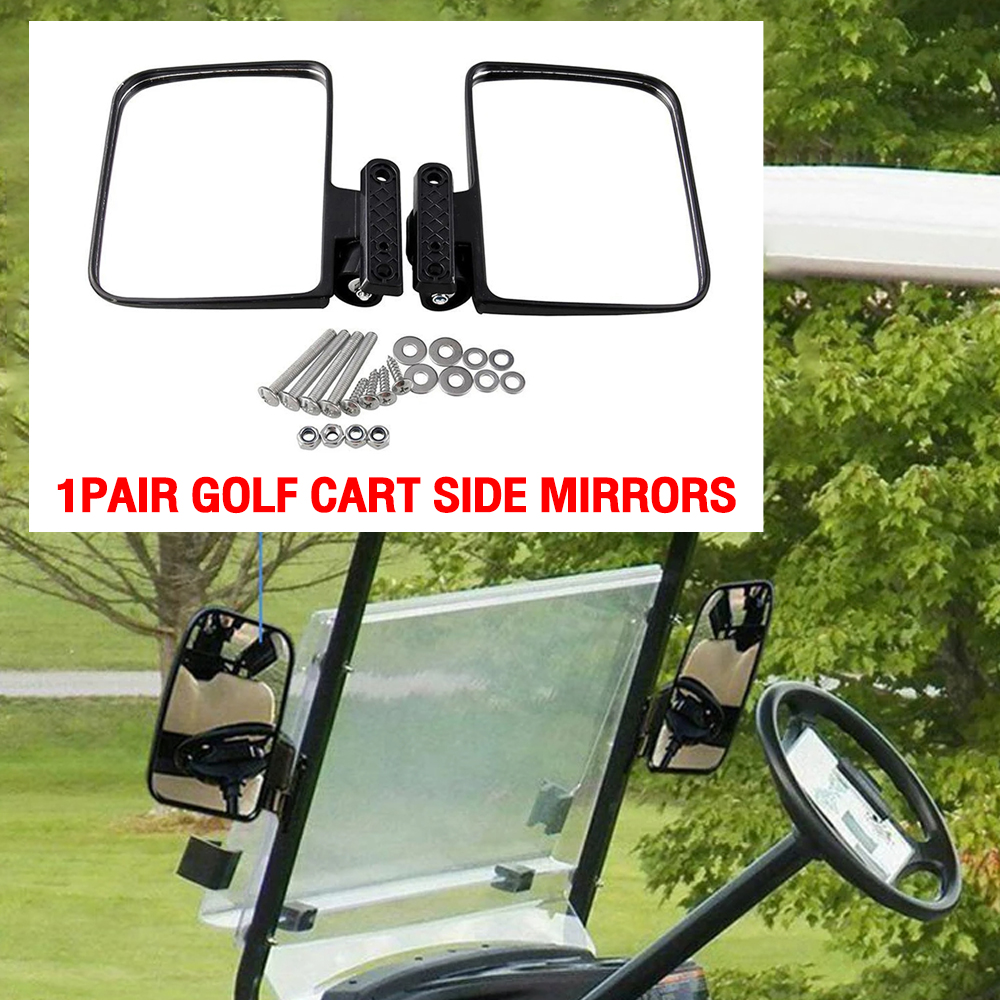 KKMOL Golf Cart Mirrors - Universal Folding Side View Mirror For Golf ...