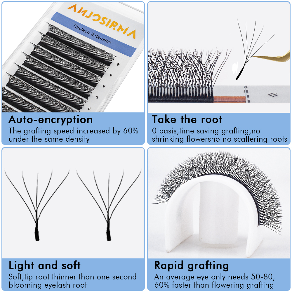 Aweisuan Hot Sale ANJOSIRMA 5D W shape eyelash extension automatic ...