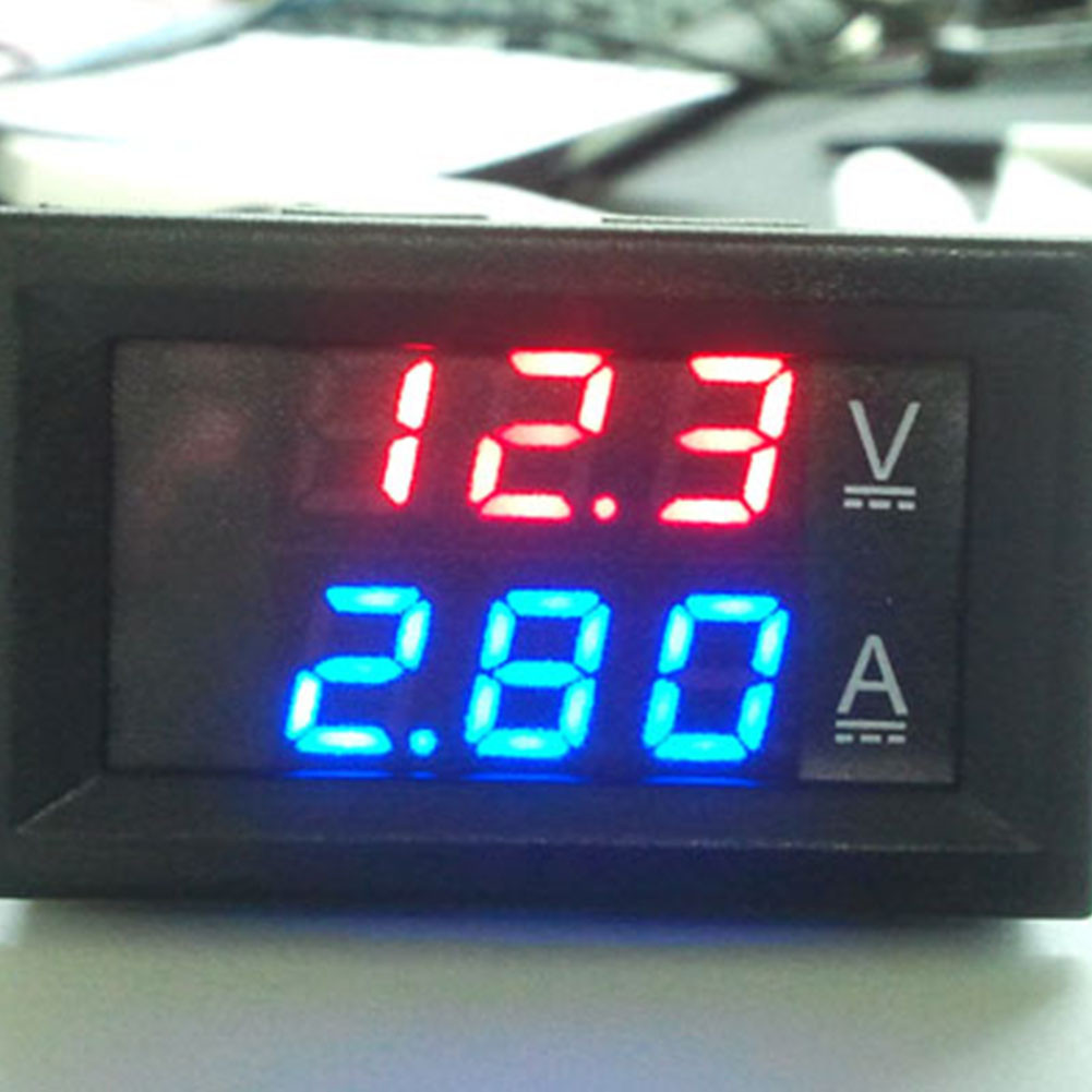 Dual Led Digital Voltmeter Ammeter High-Quality Materials Led Red 100a ...