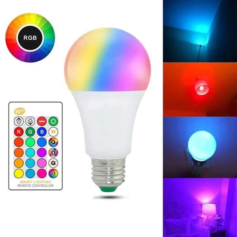 RGB 16 Color Changing Remote Controlled LED Light Bulb 9W E27 | Daraz.lk