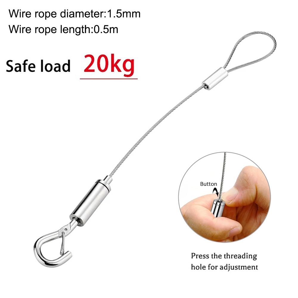 New Stainless Steel Wire Rope Adjustable Automatic Suspension Lanyard ...
