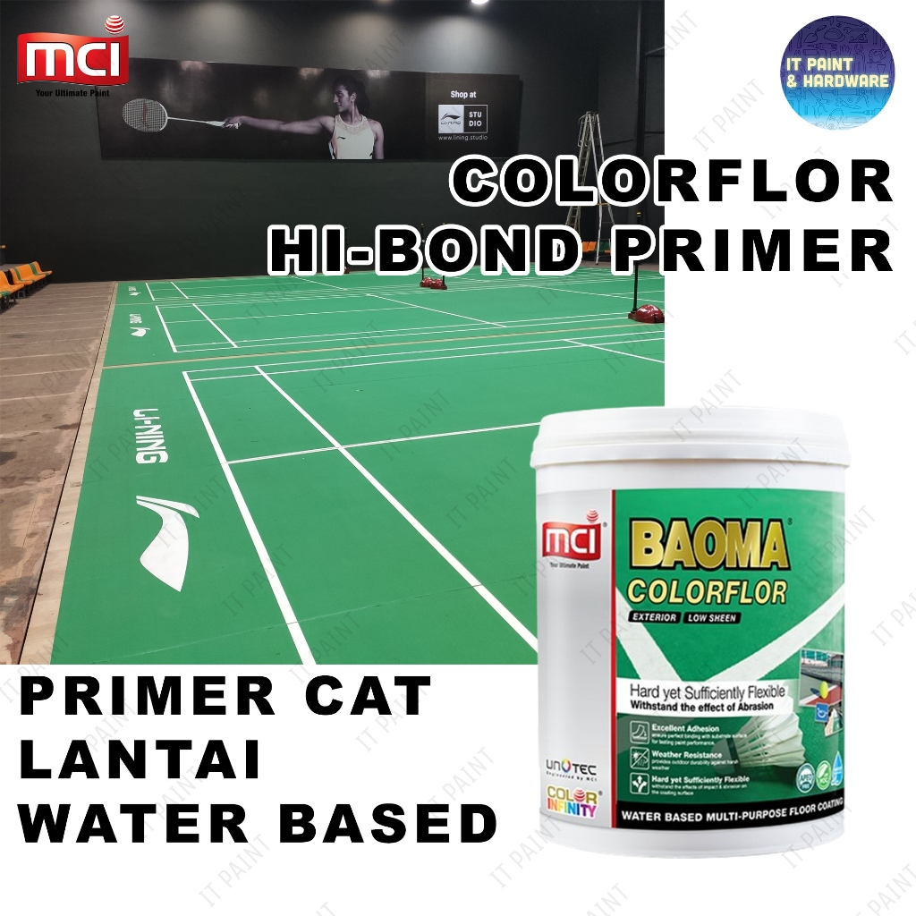 5 LITER BAOMA COLORFLOR HI-BOND PRIMER UNDERCOAT CAT LANTAI WATER BASED ...