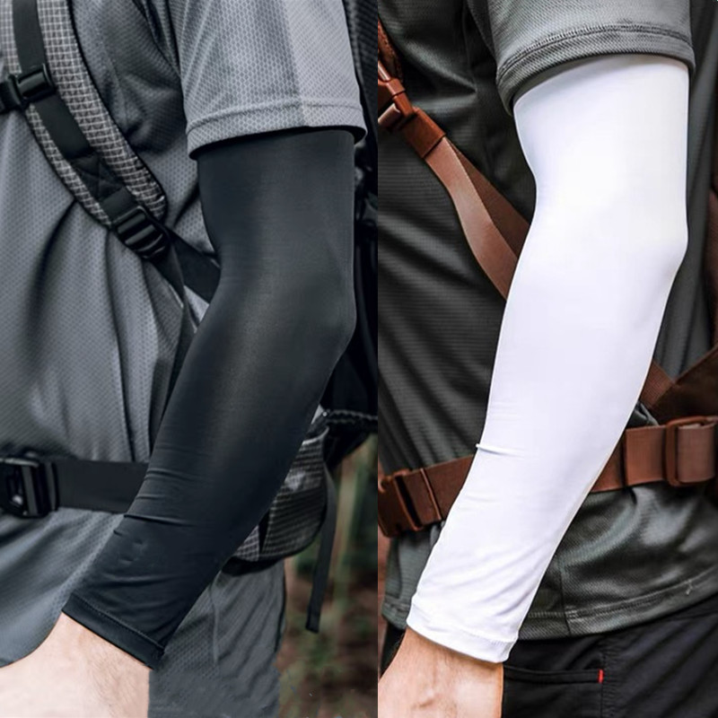 Arm Cover For Men Ice Silk Arm Sleeves Sun Protection Sport Anti-UV ...