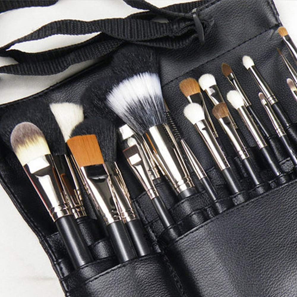 22 Pockets Professional Cosmetic Makeup Brush Holder 2 Arrays Apron Bag ...