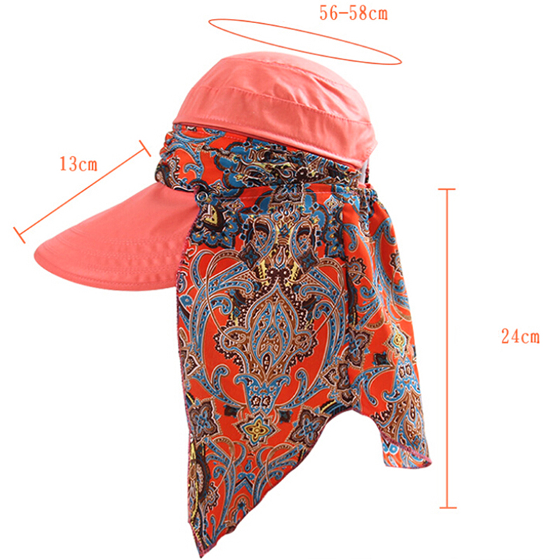 Women Foldable Anti-UV Sun Hat Face Protection Hats Wide Big Brim ...