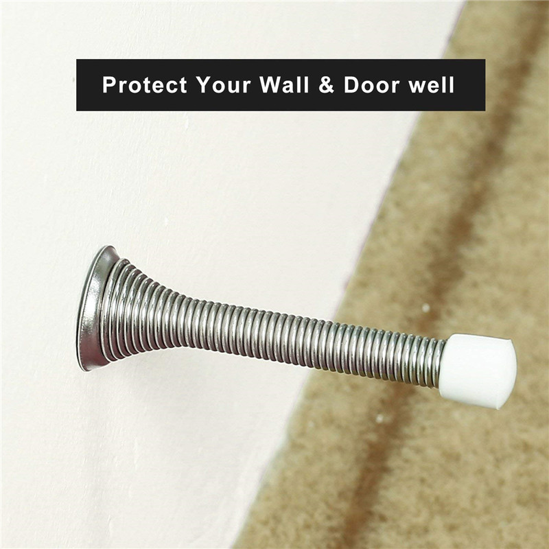【TopazTrove】Zinc Alloy Door Stop Spring Doorstopper Protecter Door ...