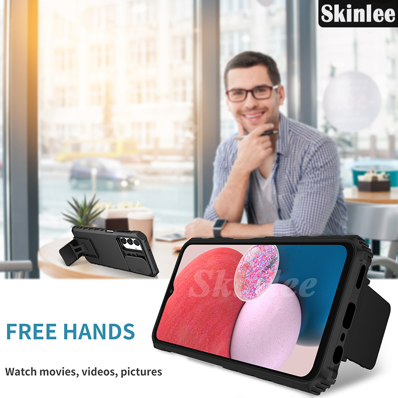 Phone Case for Samsung Galaxy S24 FE Hard Armor Shockproof Slide Camera Protection Built-in ...