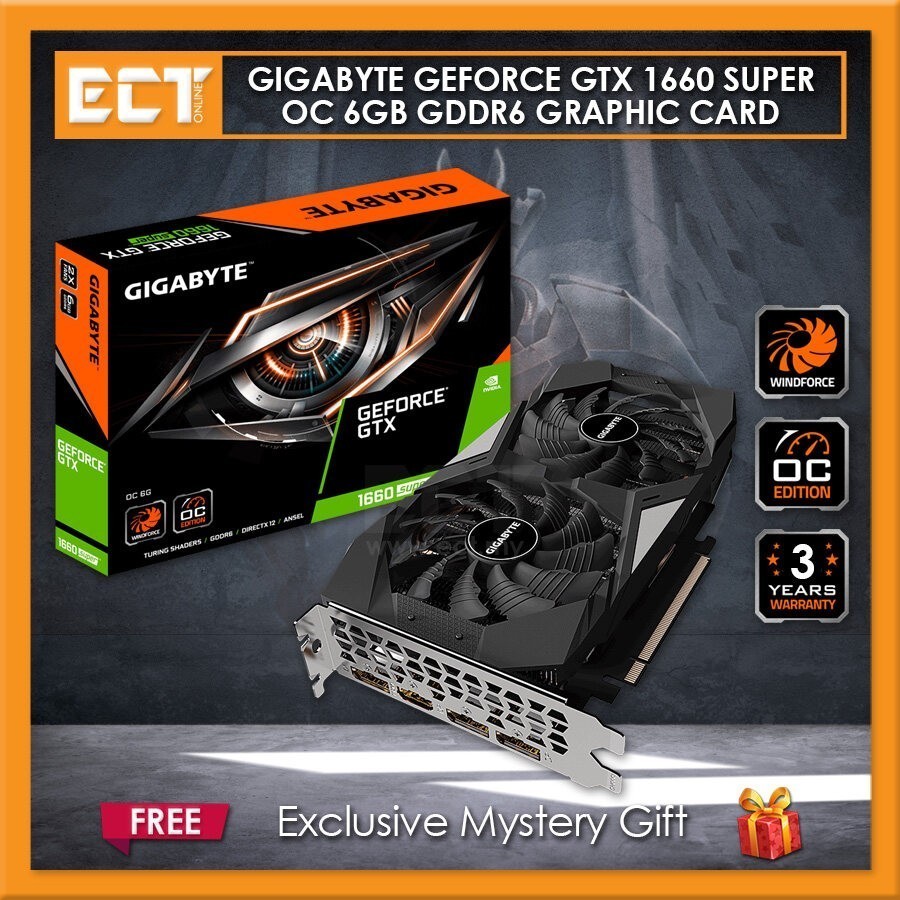Gigabyte Geforce GTX 1660 Super D6 6GB GDDR6 Graphic Card (GV-N166SD6 ...