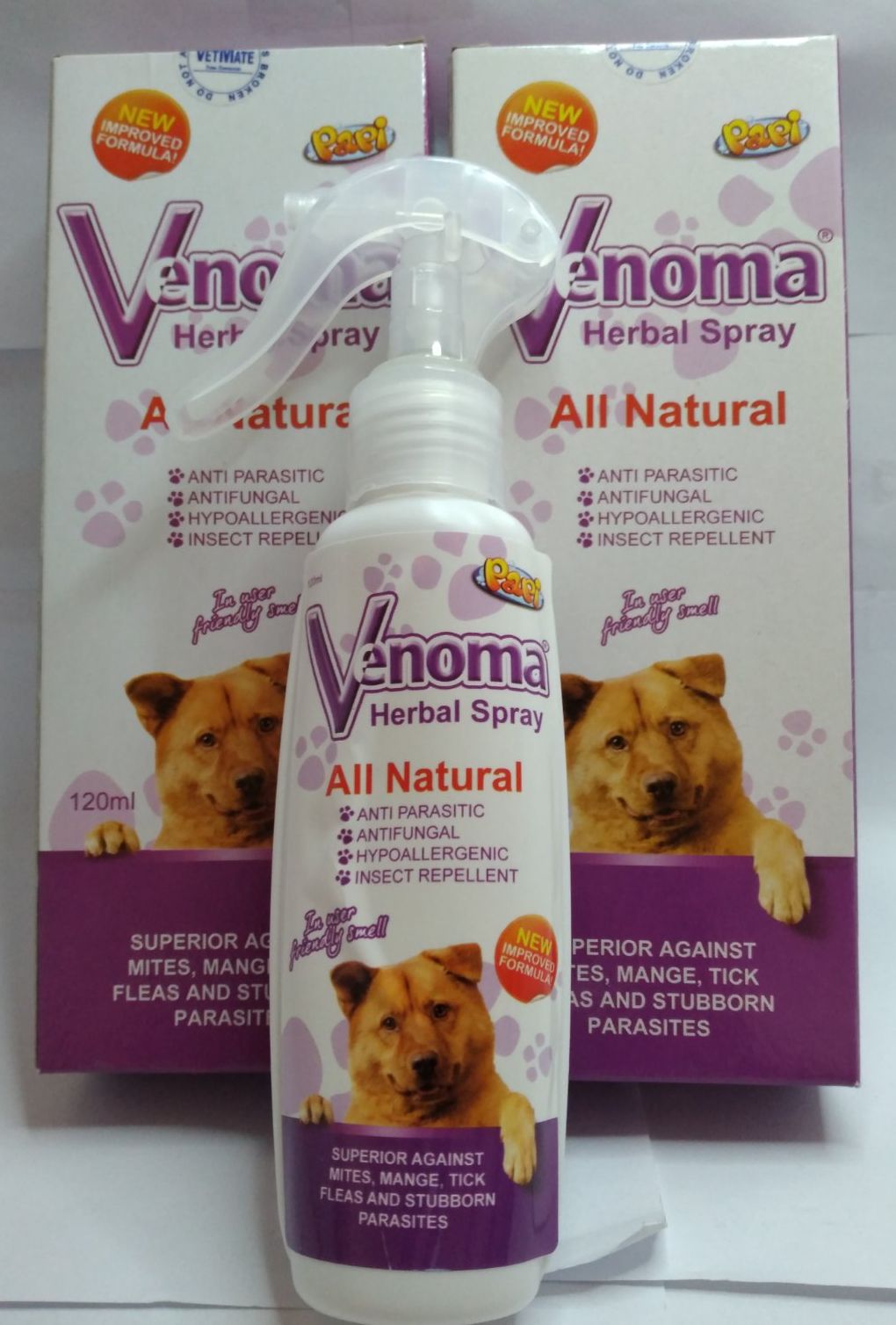 [JWR AGRIVET] 2PCS PAPI VENOMA HERBAL SPRAY ALL NATURAL 120ml ...