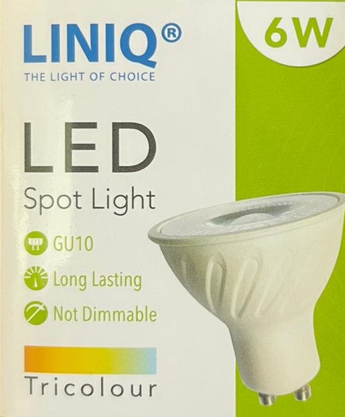 LINIQ GU10 LED 3-Color in 1 bulb, Tri Color, 3 Tone, 3-Color | Lazada ...