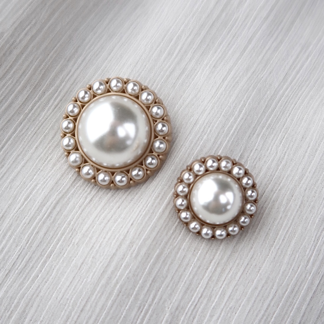 Kancing Pearl Mutiara Gold Emas Mewah | Kancing Jamur Blazer Unik ...