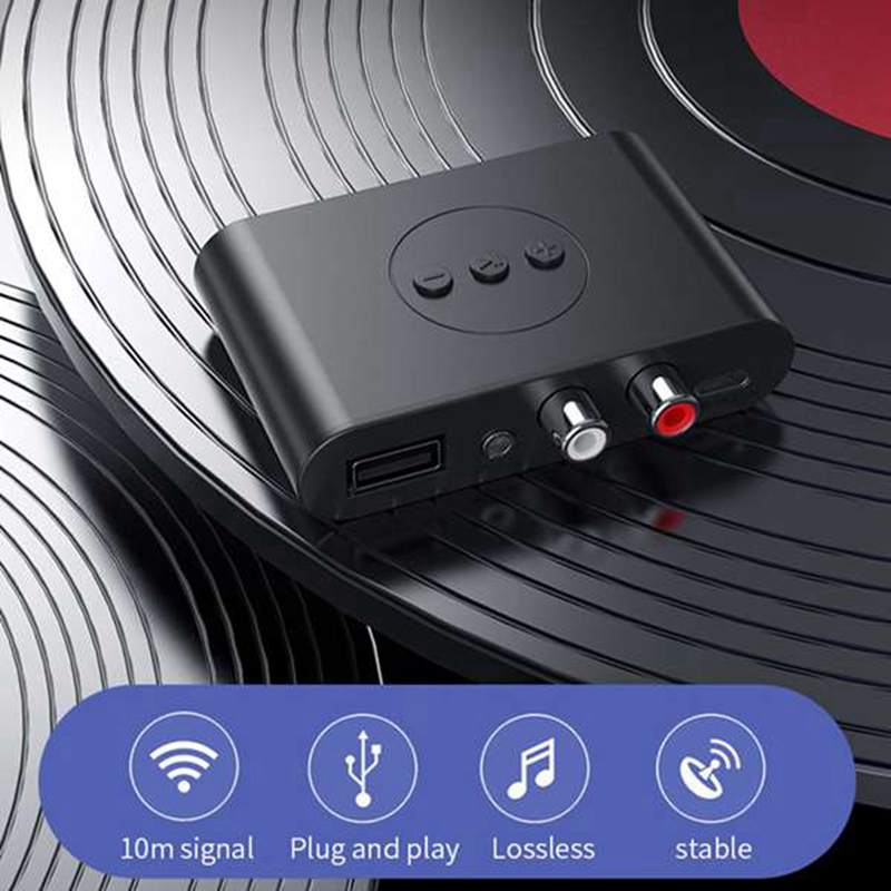 【Ready Stock&COD】Bluetooth 5.2 Audio Receiver NFC USB Flash Drive RCA 3.5mm AUX USB Stereo Music ...