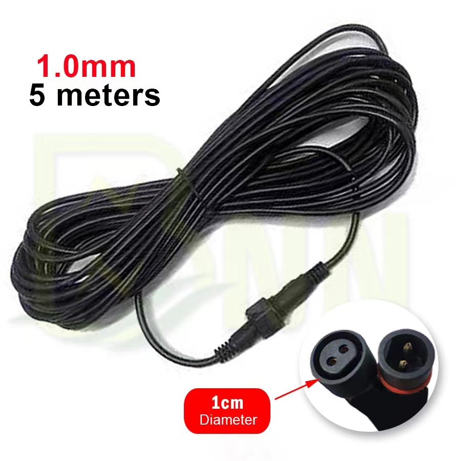 BNN 1.0mm 2 PIN Solar Floodlight Extension Connector Cable 5 meters and ...