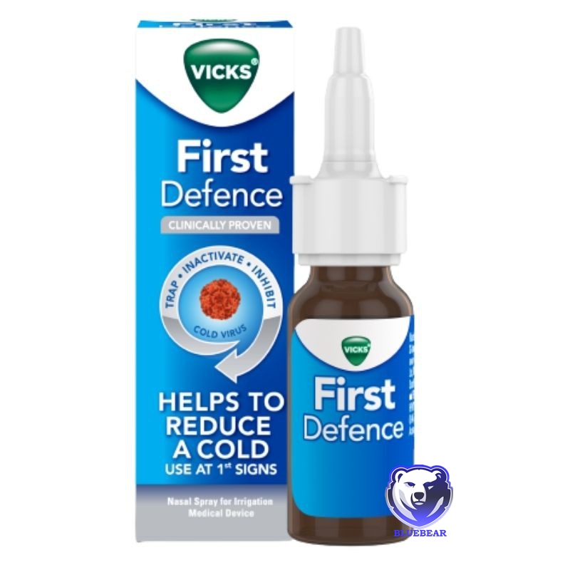 VICKS FIRST DEFENCE NASAL SPRAY 15ML วิคส์ สเปรย์สำหรับพ่นจมูก [ 1 ขวด ...