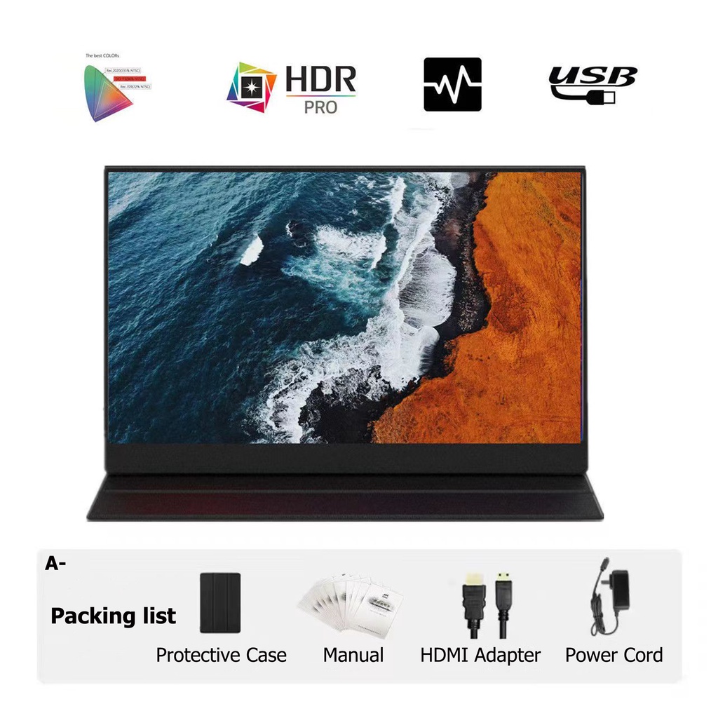 Portable Monitor 4K 144Hz High Refresh Rate Portable Display Gaming ...