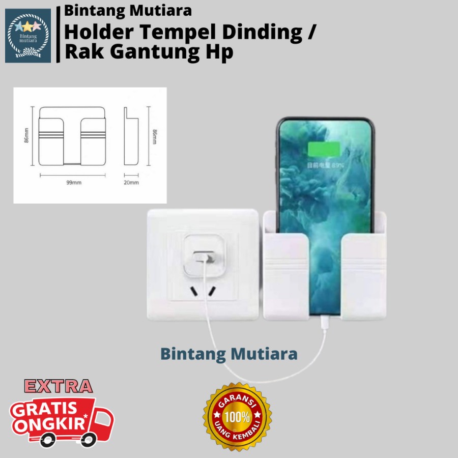 Rak Tempel Dinding Hp / Holder Dinding HP | Lazada Indonesia