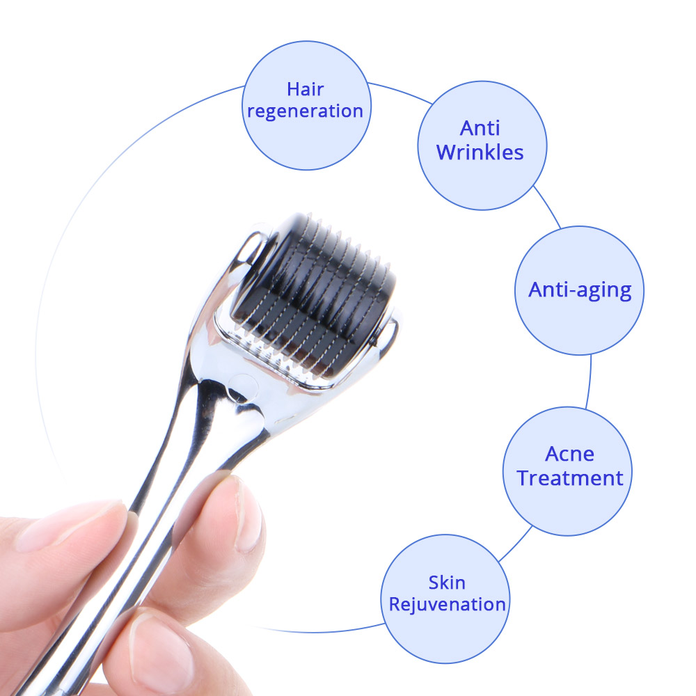 540 Titanium Premium Face Derma Roller Acne Scars Wrinkles Removal ...